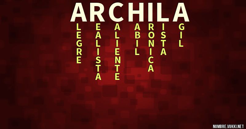 Qué significa archila
