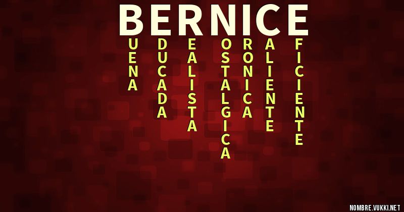 Qué significa bernice