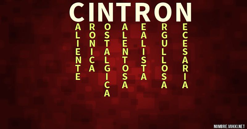 Qué significa cintron