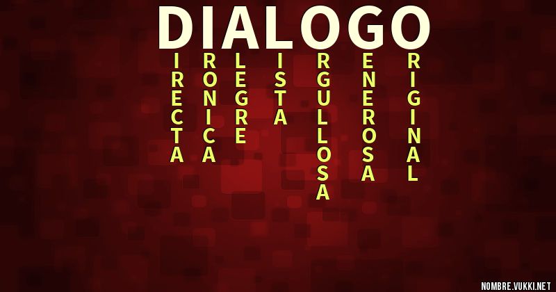 Qué significa dialogo