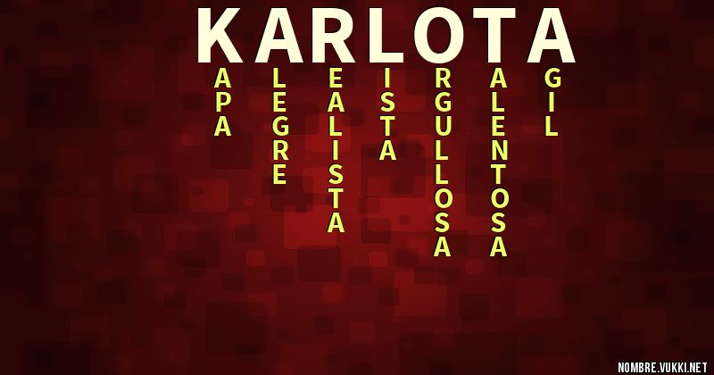 Qué significa karlota