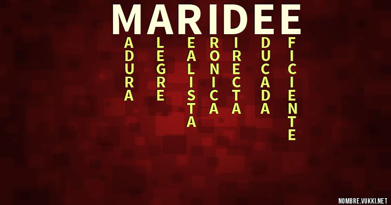 Qué significa maridee