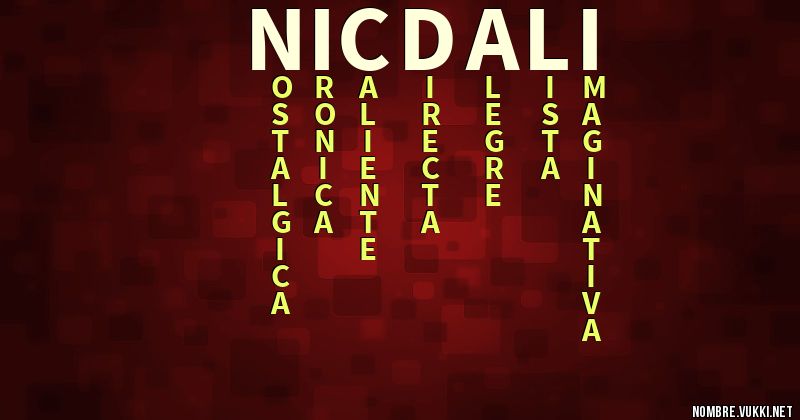 Qué significa nicdali