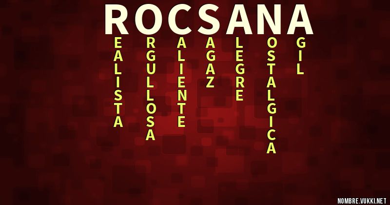 Qué significa rocsana