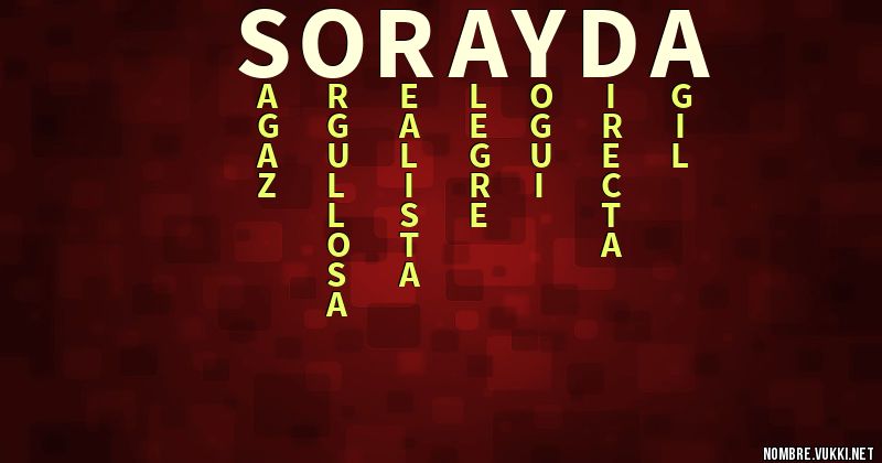 Qué significa sorayda