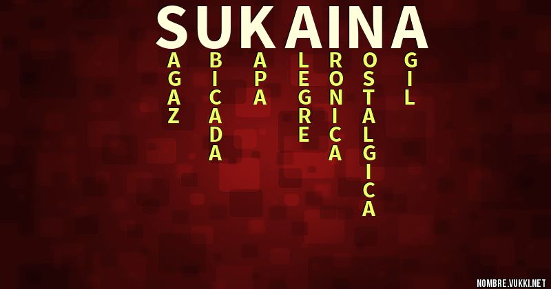 Qué significa sukaina