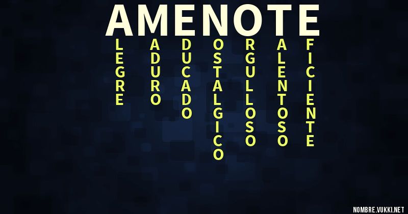 Qué significa amenote