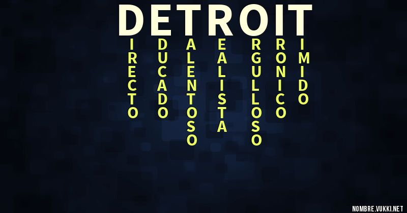 Qué significa detroit