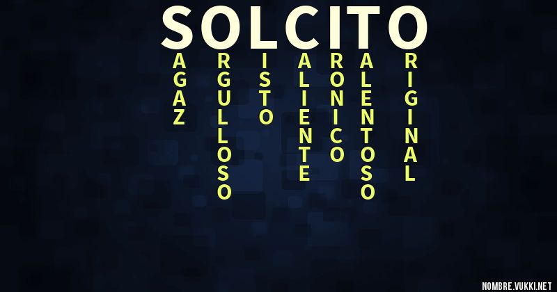 Qué significa solcito
