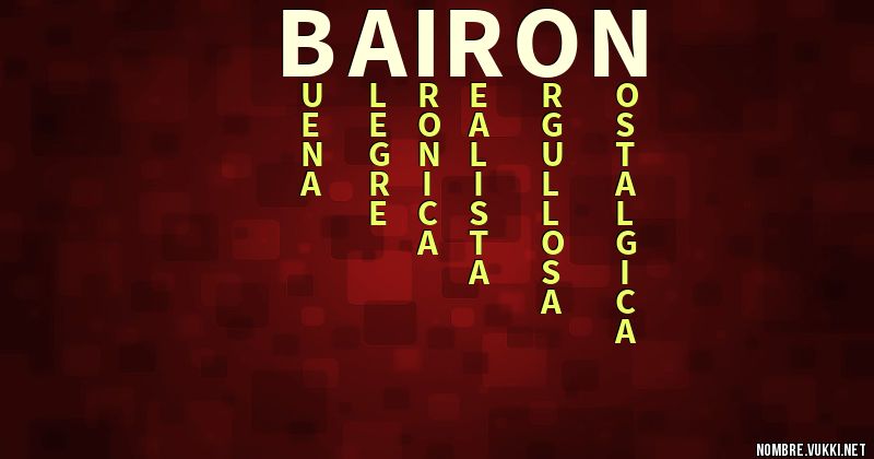 Qué significa bairon