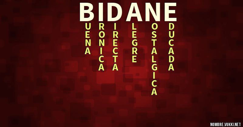 Qué significa bidane
