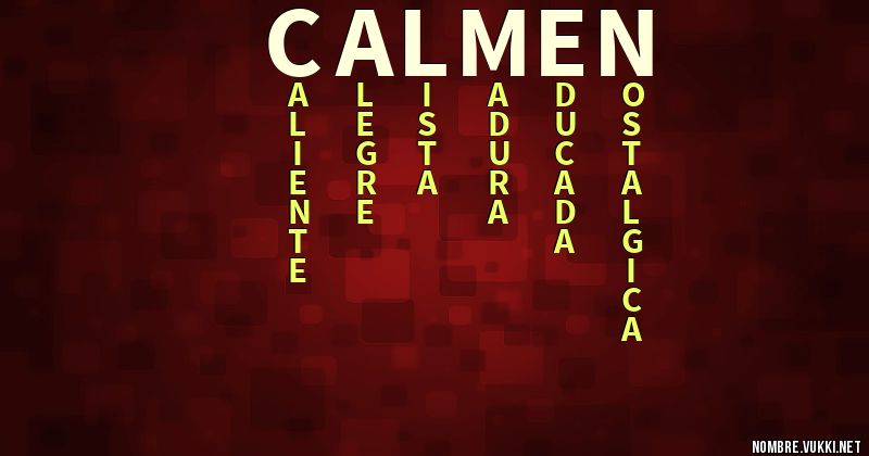 Qué significa calmen