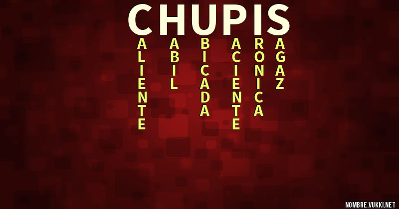 Qué significa chupis