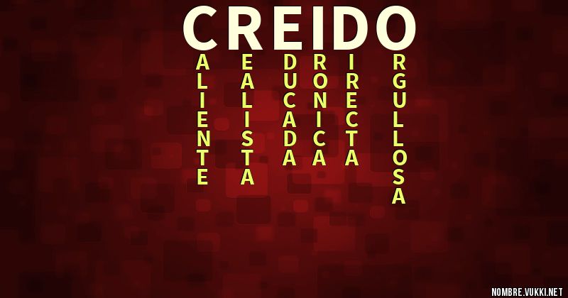 Qué significa creido