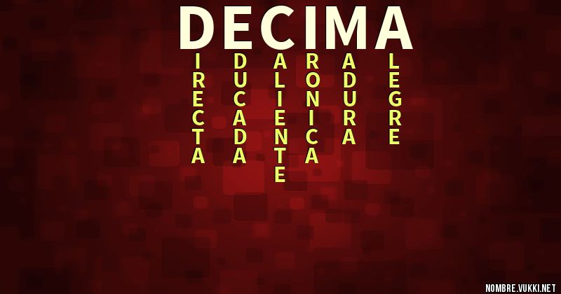 Qué significa décima