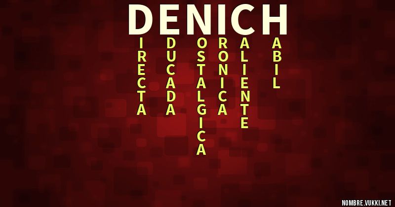 Qué significa denich