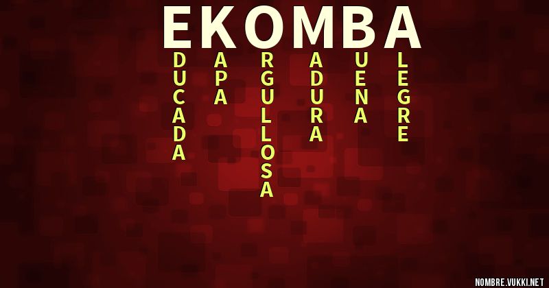 Qué significa ekomba