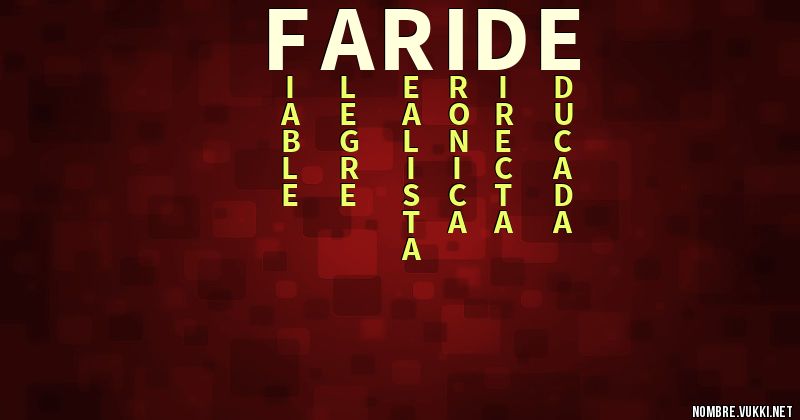 Qué significa faride