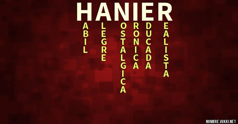 Qué significa hanier