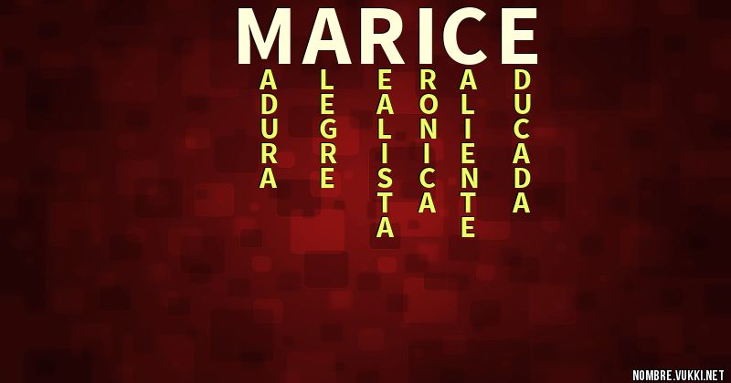 Qué significa marice