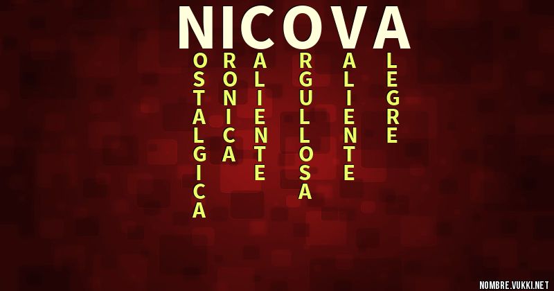 Qué significa nicova