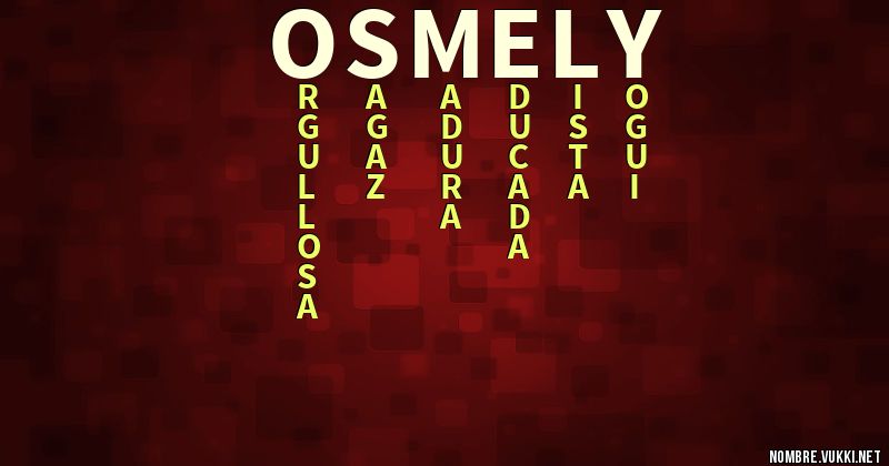 Qué significa osmely