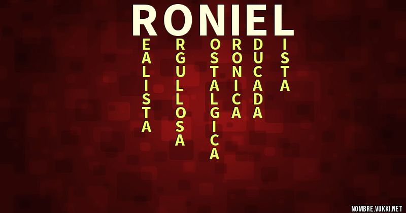 Qué significa roniel