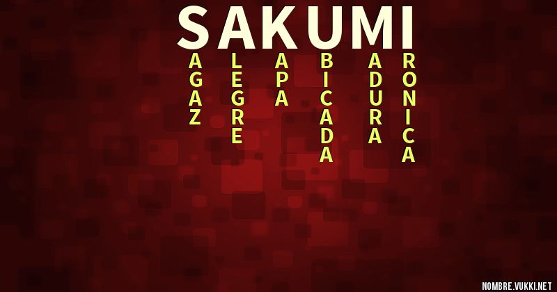 Qué significa sakumi