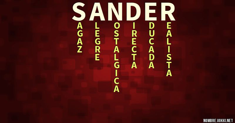 Qué significa sander