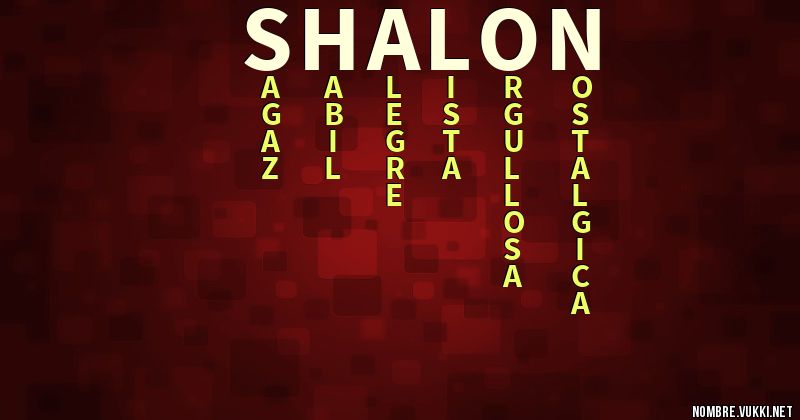 Qué significa shalon