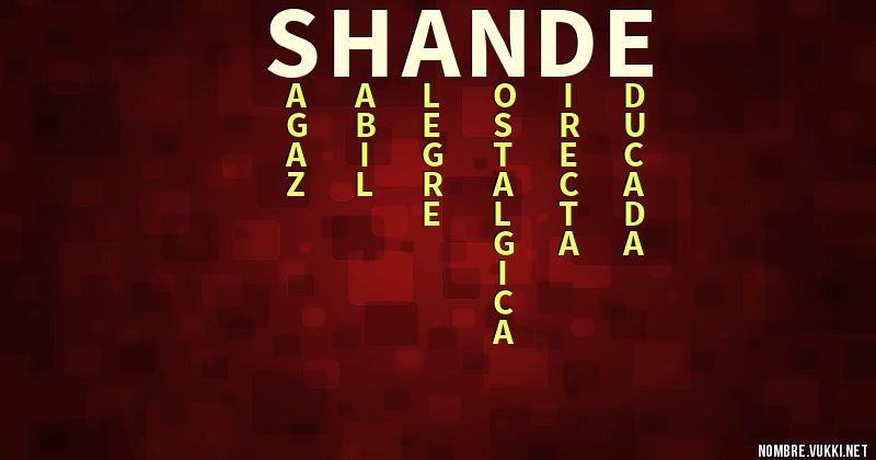 Qué significa shande