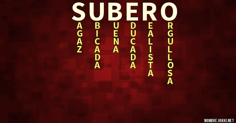 Qué significa subero