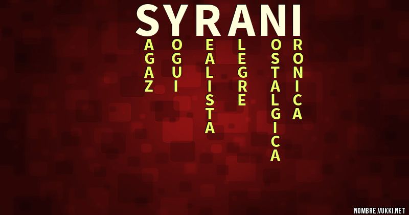 Qué significa syrani