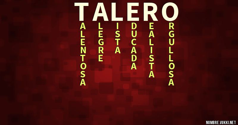 Qué significa talero