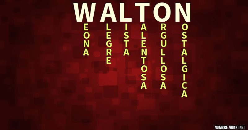 Qué significa walton