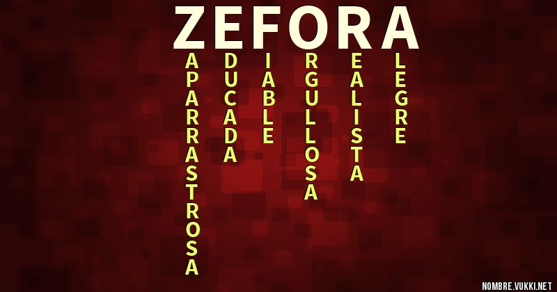 Qué significa zefora