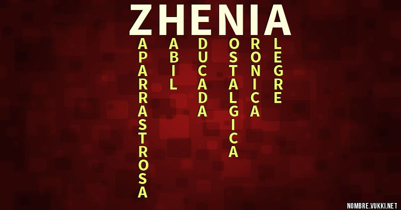 Qué significa zhenia