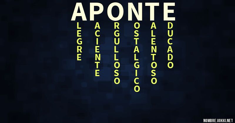 Qué significa aponte