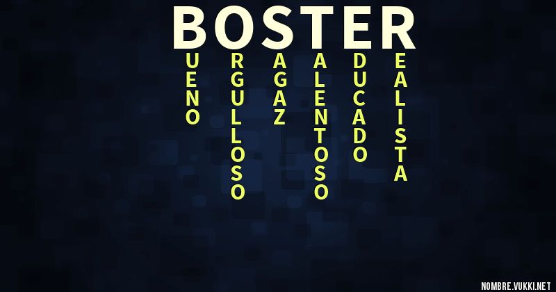 Qué significa boster