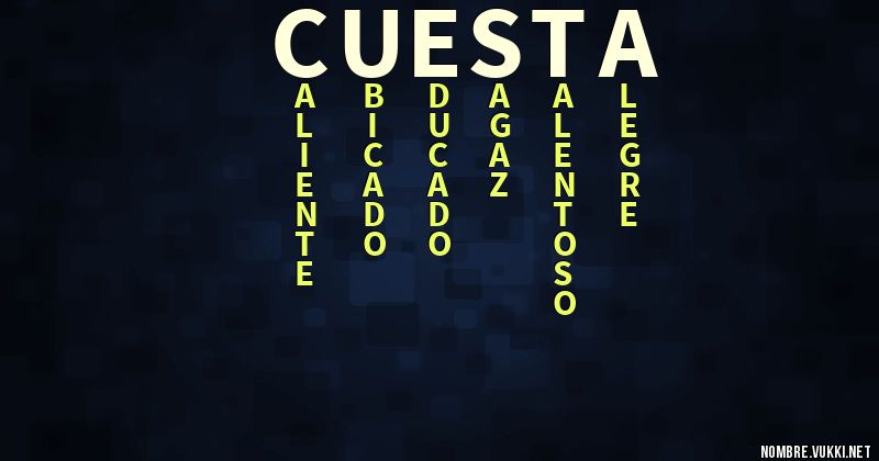 Qué significa cuesta