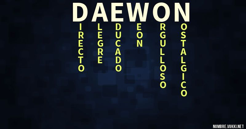 Qué significa daewon