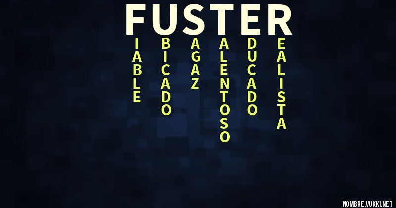 Qué significa fuster