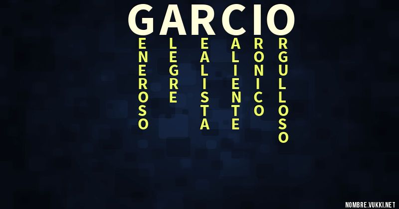 Qué significa garcio