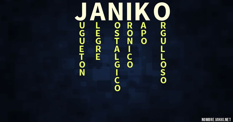 Qué significa janiko