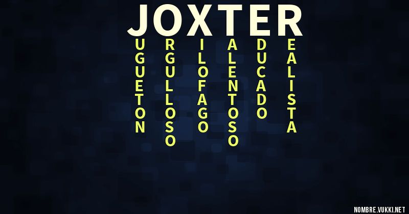 Qué significa joxter
