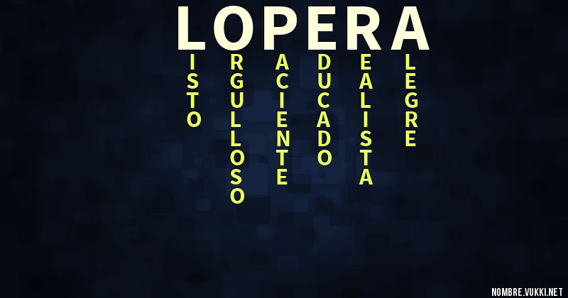Qué significa lopera