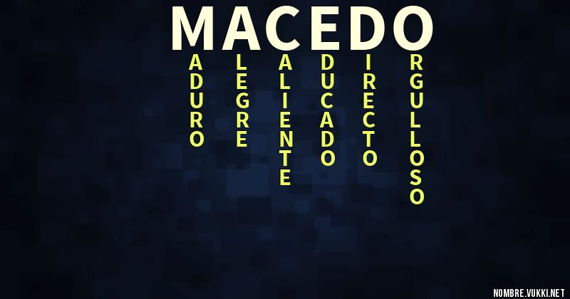 Qué significa macedo