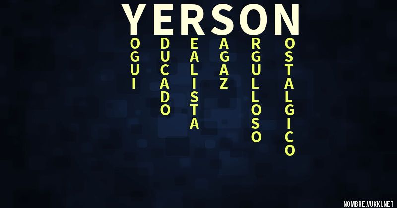 Qué significa yerson