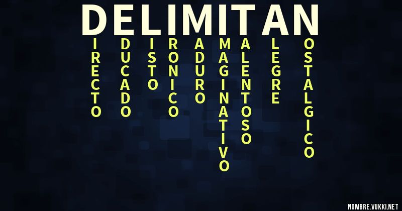 Qué significa delimitan