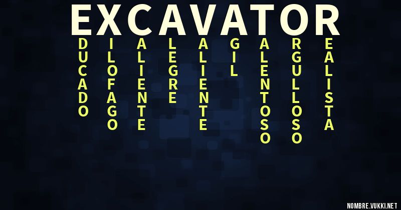 Qué significa excavator